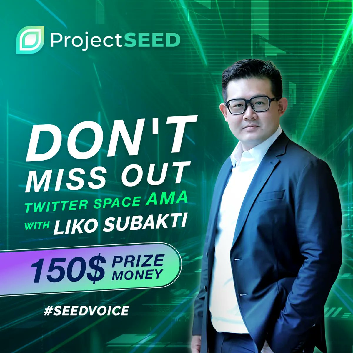 Project SEED on Twitter: "Don't miss out on our Live AMA session with Liko Subakti TODAY at 12AM ...