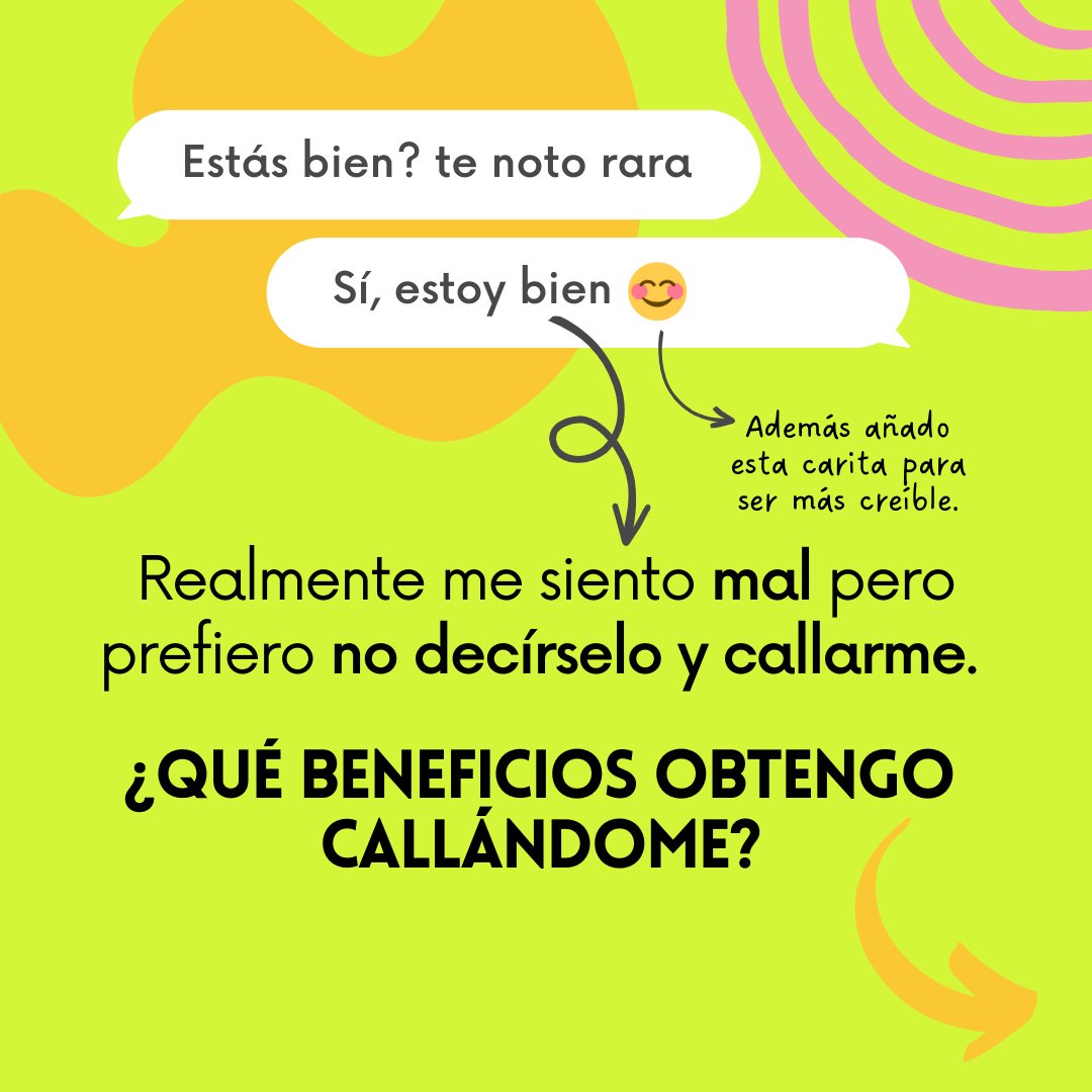Equivalencia de estímulos on Twitter: "Normalmente decimos que estamos bien para evitar molestar ...