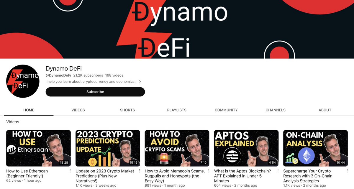 Crypto YouTube can give you 10x alpha. 10x alpha can turn you into a crypto pro. Here are 10 ...