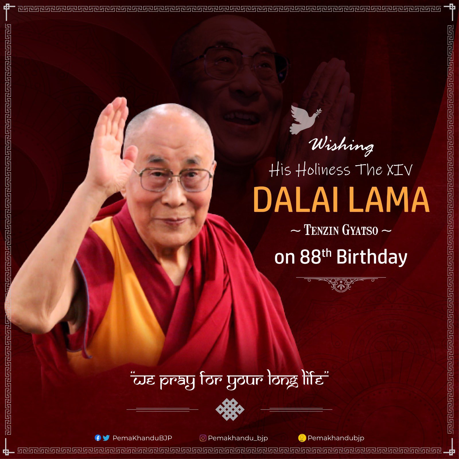 Dalai Lama Peace Sign