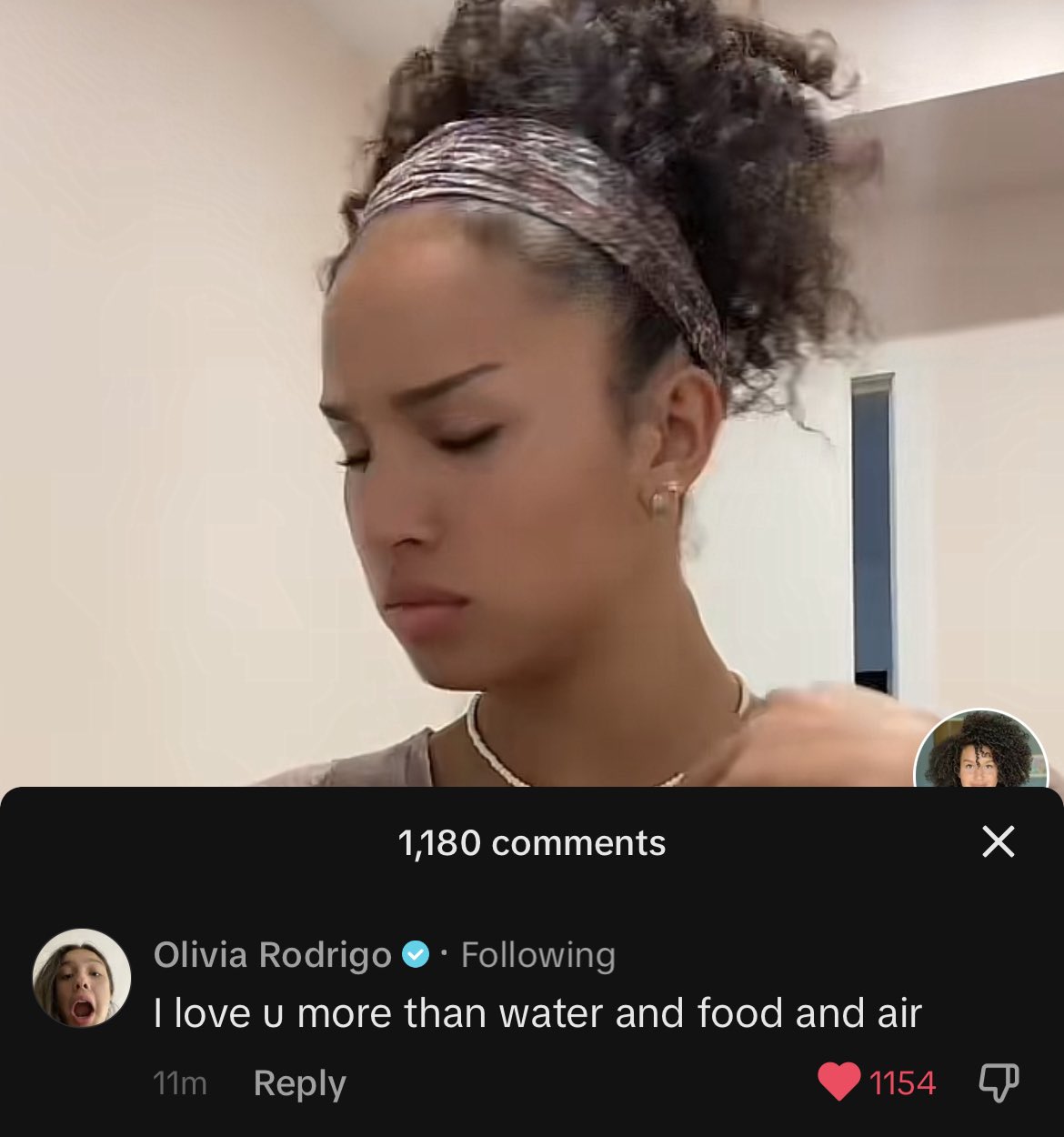 Olivia Rodrigo Daily on Twitter: "💬 | Olivia commented on Sofia Wylie’s TikTok! “I love u more ...