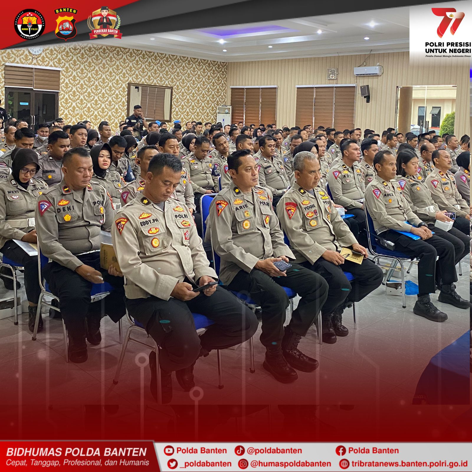 Polda Banten on Twitter: "Dirlantas Polda Banten Kombes Pol. Firman Darmansyah Pimpin Latpraops ...
