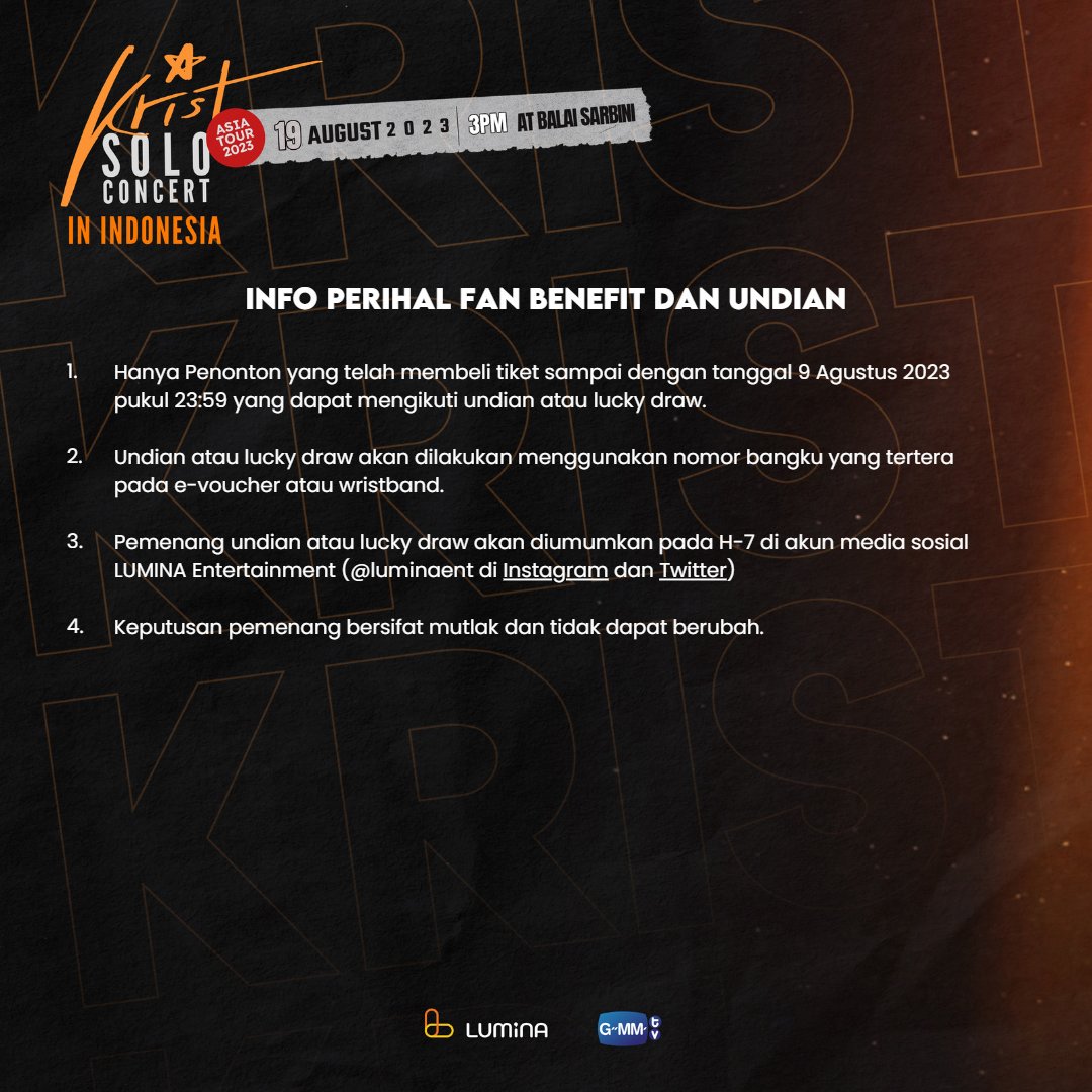 LUMINA Entertainment on Twitter: "[INFO FAN BENEFIT] Perhatikan info perihal fan benefit dan ...