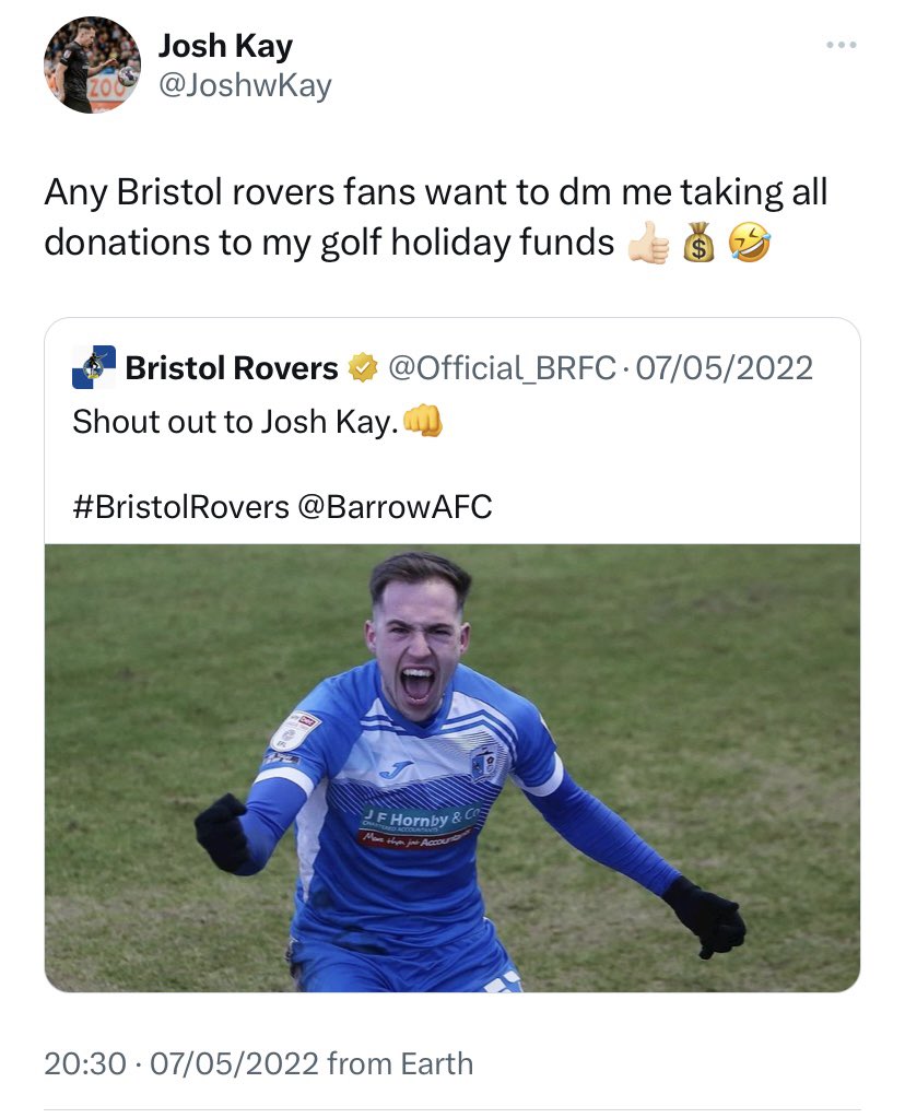 NTFC Player Vault 👞 on Twitter: "As in…this Josh Kay? 🤣 #ntfc https://t.co/bMgHTF765k" / Twitter