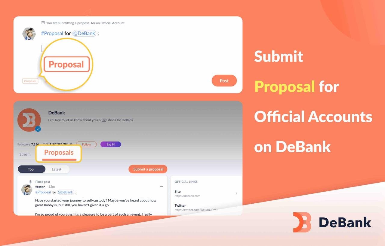 DeBank on Twitter: "1/4 We are thrilled to announce our new feature: Stream proposal - You can ...