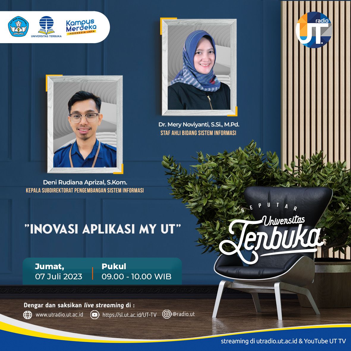 Universitas Terbuka on Twitter: "Jumat, 7 Juli'23 pkl 09.00 - 10.00 WIB, UT Radio https://t.co ...