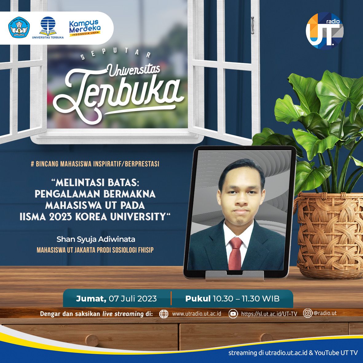 Universitas Terbuka on Twitter: "Jumat, 7 Juli'23 pkl 10.30-11.30 WIB, UT Radio https://t.co ...
