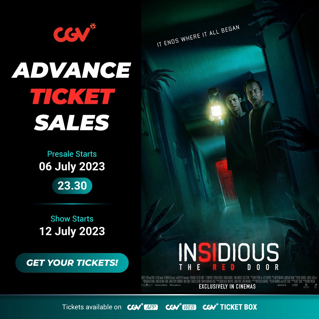 CGV Cinemas on Twitter: "Malam ini! Tiket #Insidious: The Red Door bisa di beli di CGV. Tayang ...
