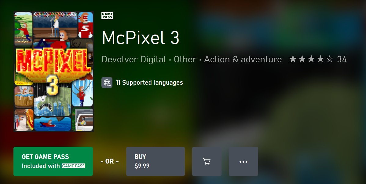 Sos Sosowski on Twitter: "McPixel 3 is now available with Game Pass for PC and Xbox! https://t ...