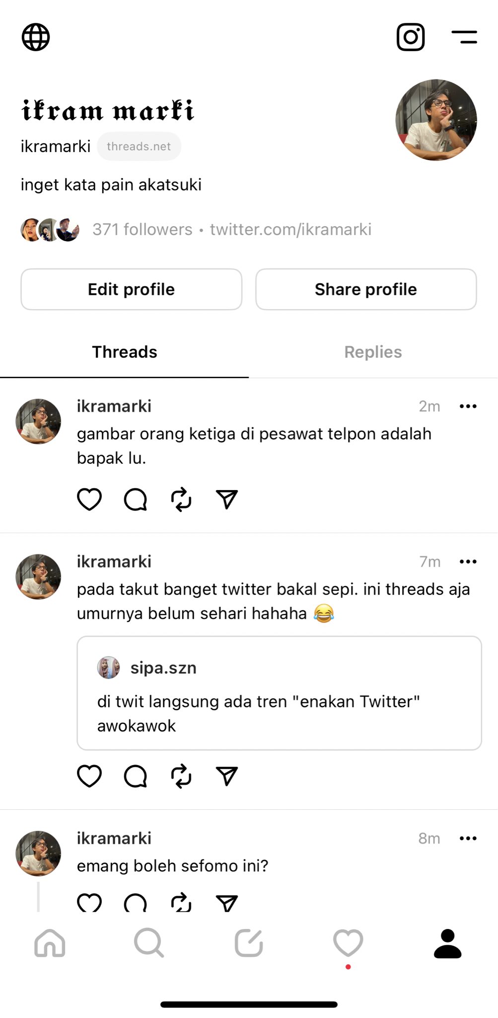 𝓲𝓴𝓻𝓪𝓶 𝓶𝓪𝓻𝓴𝓲 on Twitter: "lah emang udah ada akun gua hahaha follow gih 😂 https://t.co/v1Dt2CFLMS ...