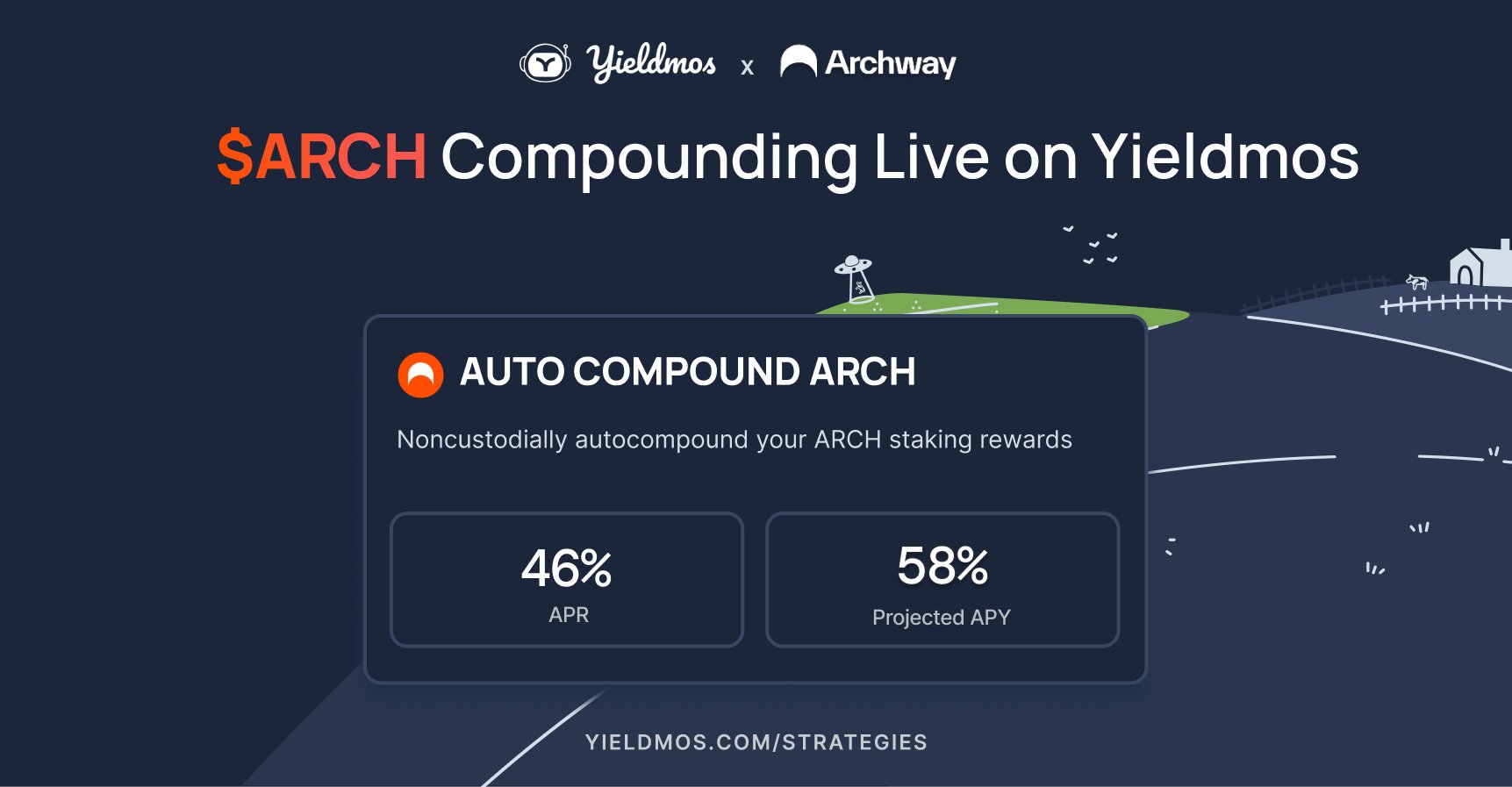 Yieldmos On Twitter Arch Now Live On Yieldmos 🎉 Auto Compound Your