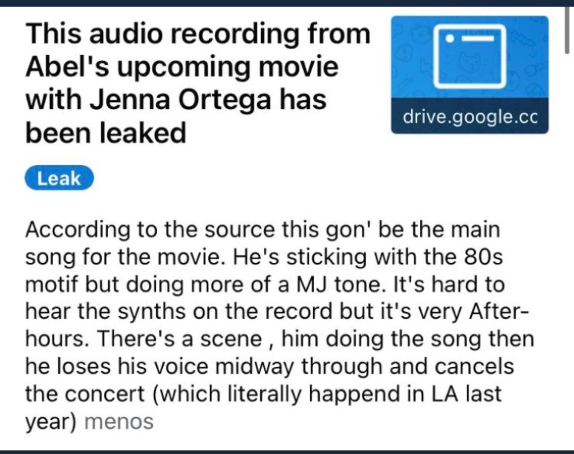 whenigetblocked on Twitter: "Abel's new movie. Phycological thriller about a singer, who deals ...