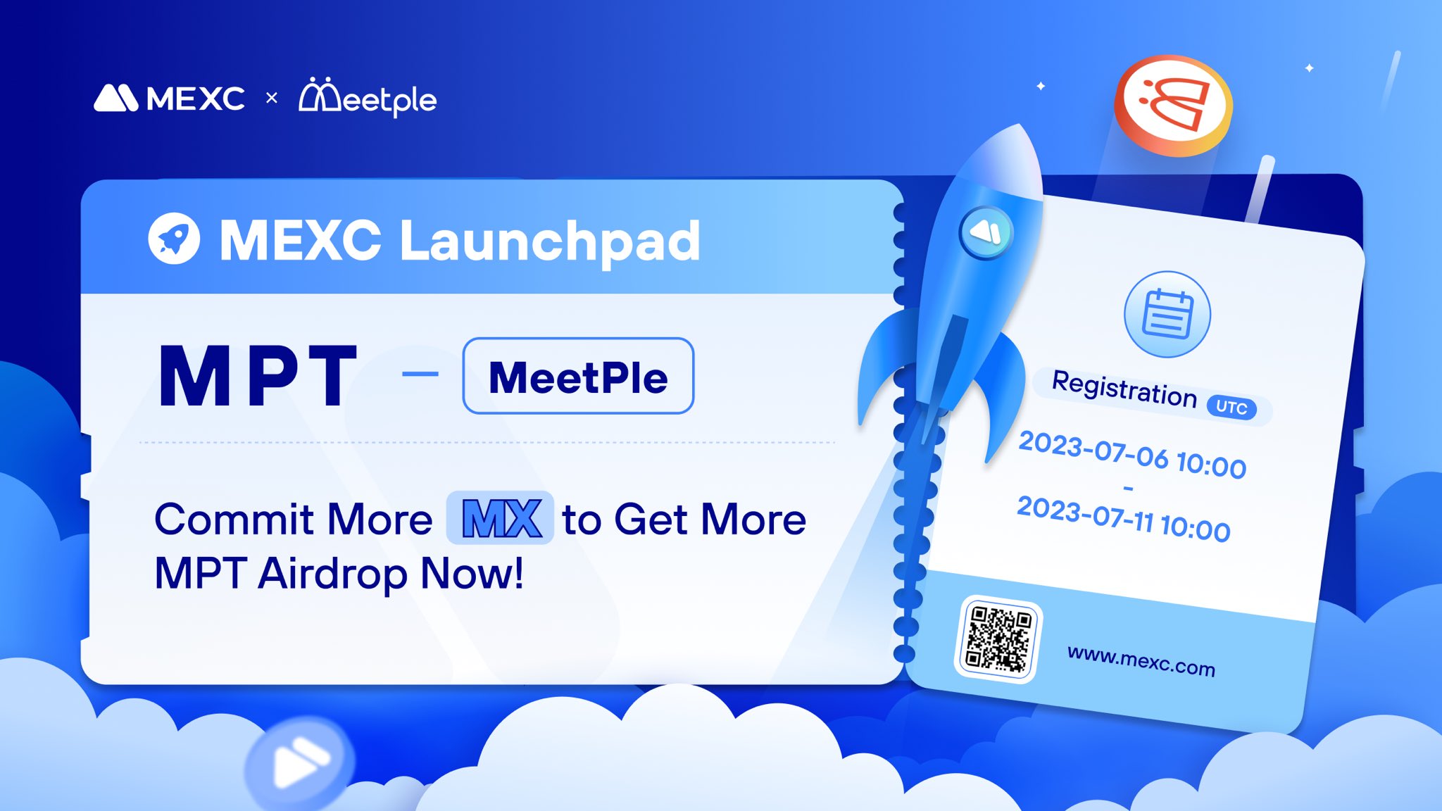 MEXC on Twitter: "#MEXCLaunchpad is here - Let's celebrate with @WebRtc_MeetPle 🔥 Hold at least ...