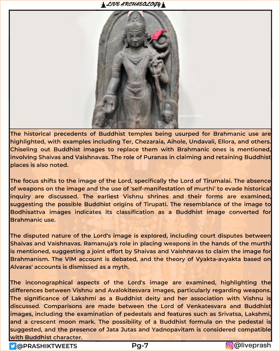 LIVE ARCHAEOLOGY Decoding #Tirupati #Balaji Part 1 An Report [Thread ...