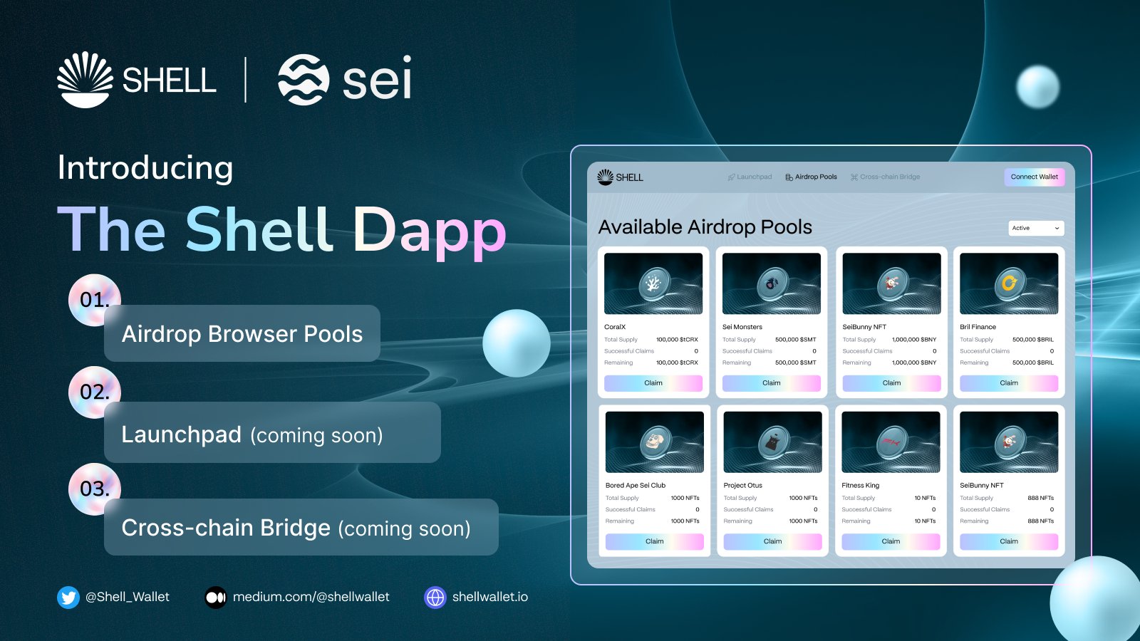 Shell 🐚 | Launching on Sei Network 🚢 on Twitter: "🐚 Introducing The Shell Dapp! Our brand-new ...