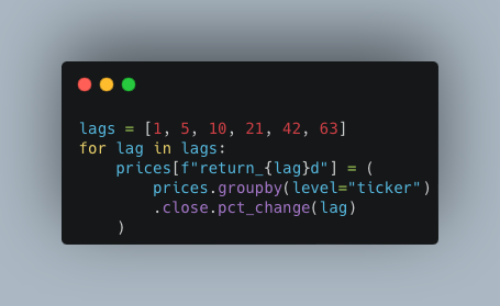 My alpha factor engineering strategy using Average True Range (ATR): 1 ...