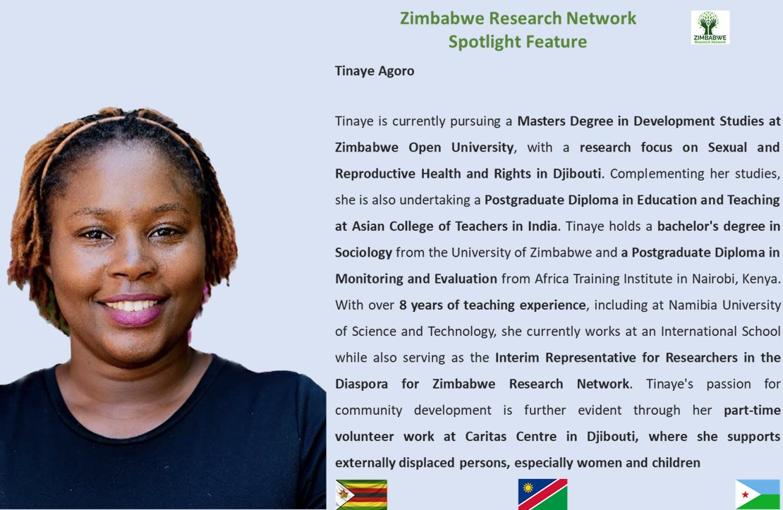 🇿🇼Zimbabwe Research Network on Twitter: "We are happy to share our spotlight feature on Tinaye ...
