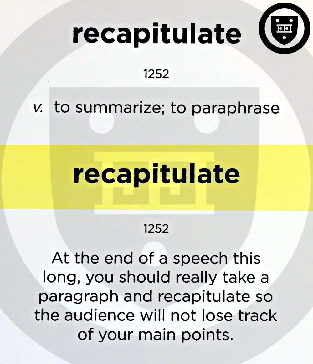 Recapitulate