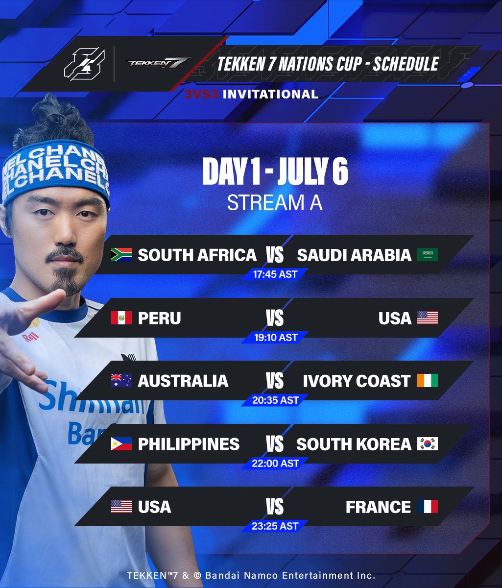 Mark Julio 『マークマン』 on Twitter: "Going live with the @Gamers8GG x @TEKKEN 7 Nations Cup! I’ll be ...