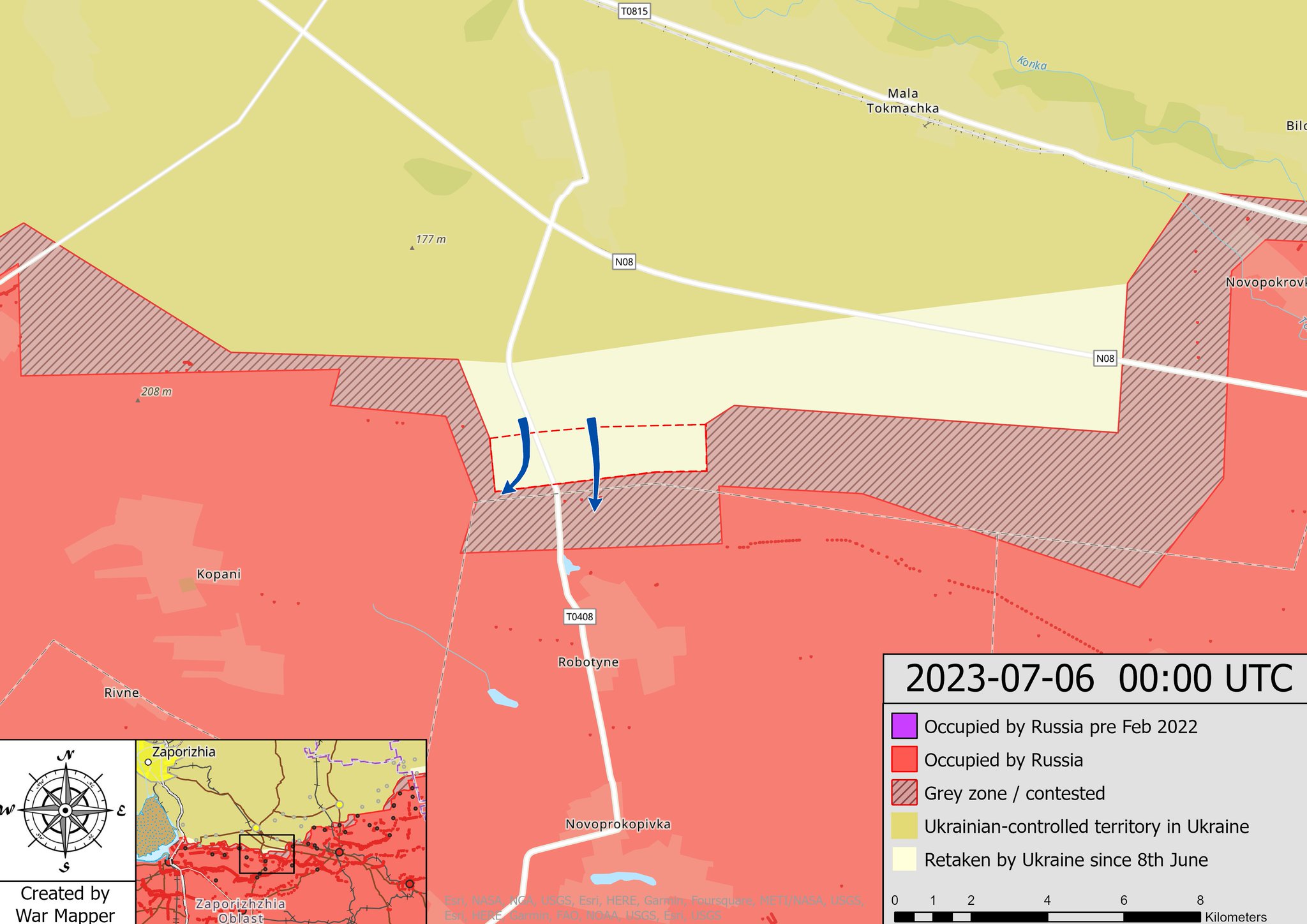 War Mapper on Twitter: "@pjnghg Red dashed line surrounds the movement in the past few days ...