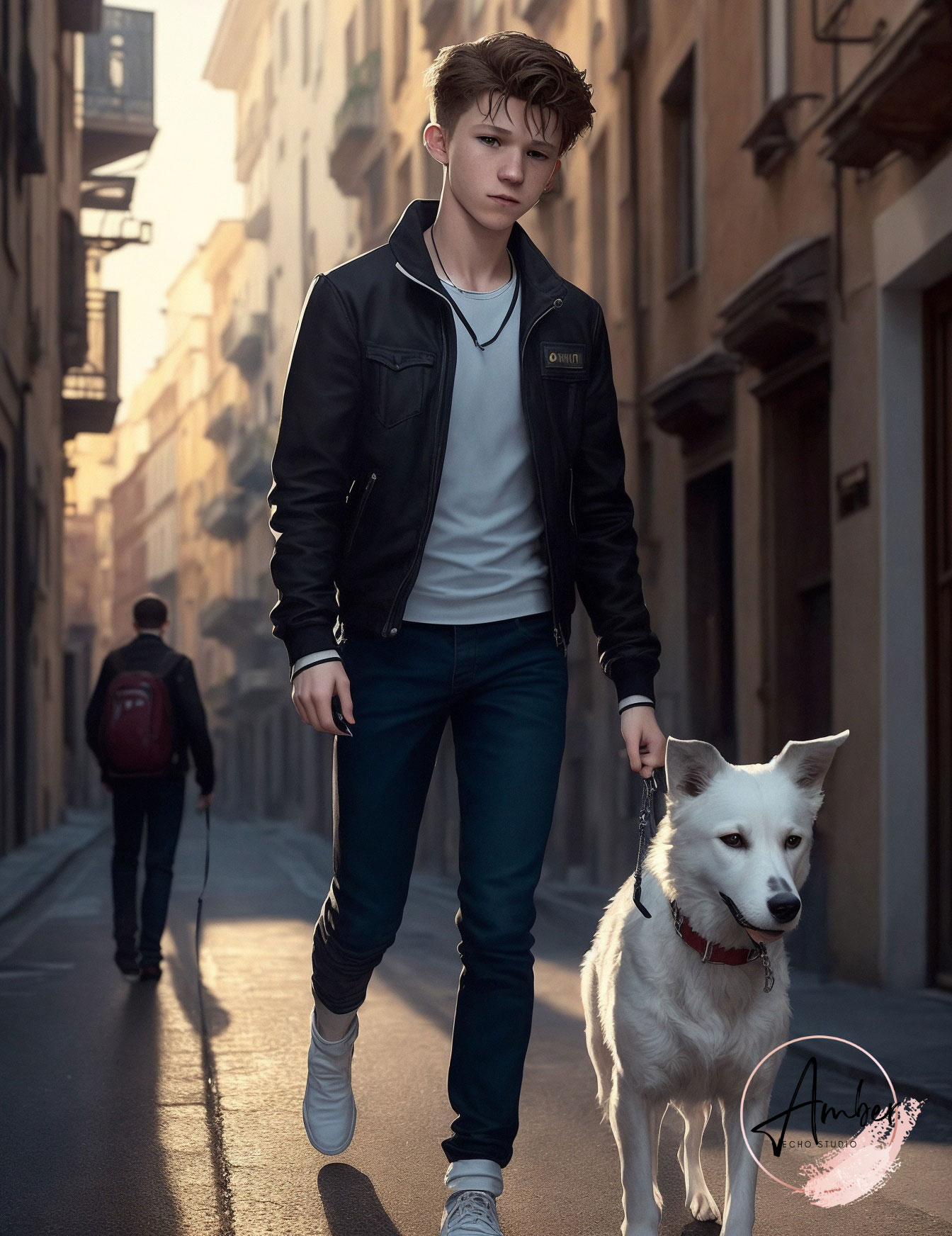 Amber's Echo Studio on Twitter: "Tom's daily dog walking (illustration Ver) For the full set ...