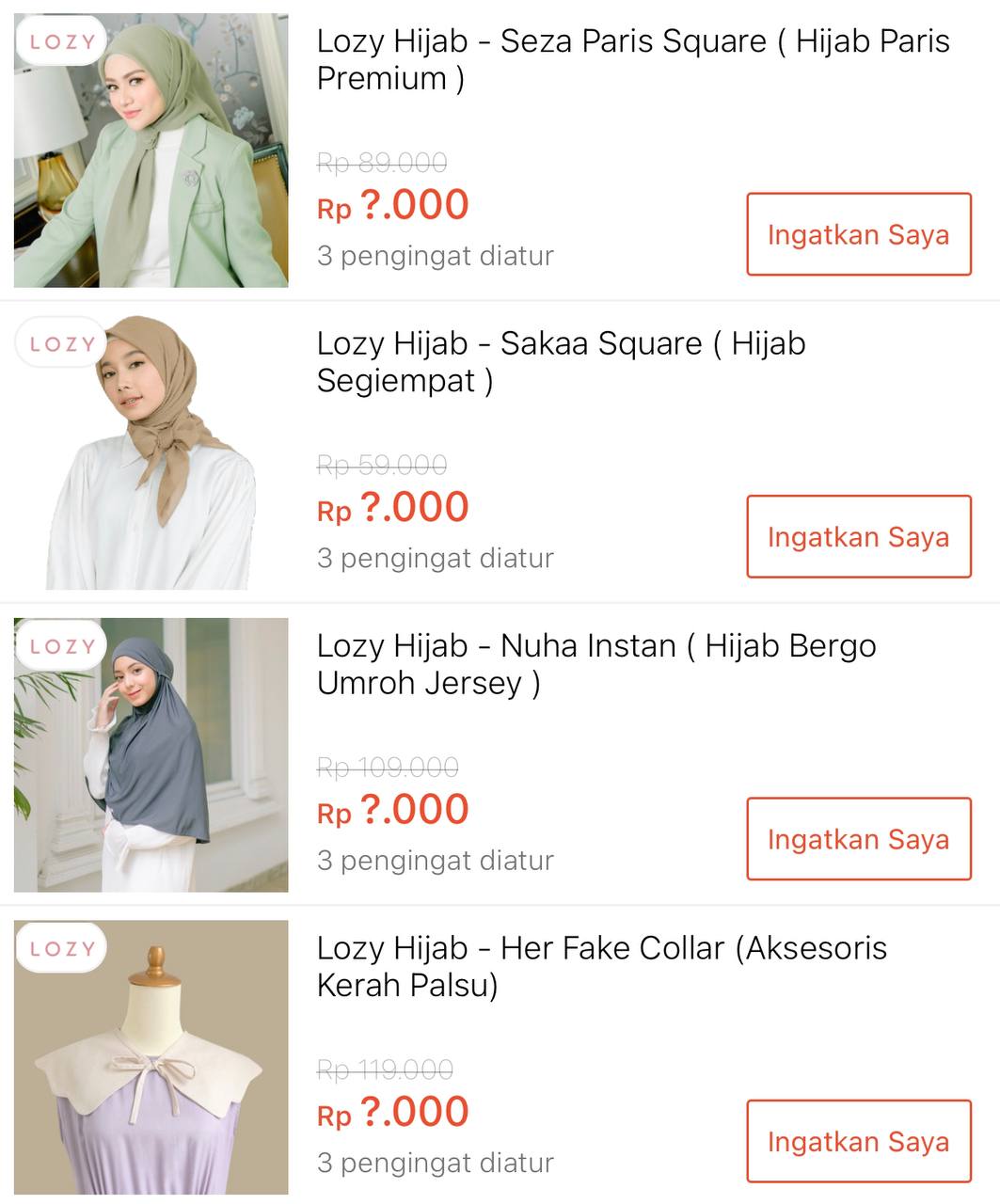 BerburuSale - Base Diskon Kukka on Twitter: "Flash Sale Lozy Hijab Serba 7RB & 70RB ⏰ 00:00 WIB ...