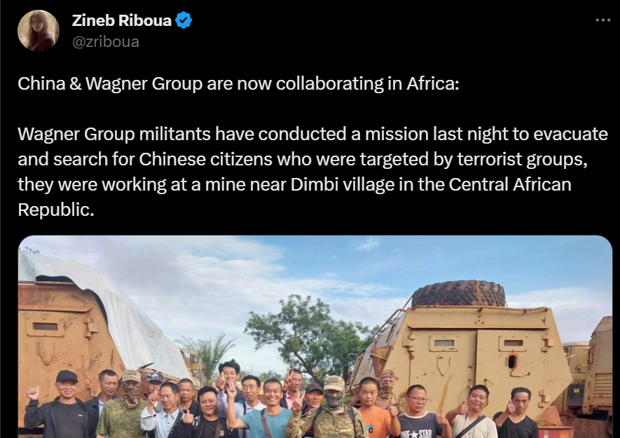 Marcel Plichta on Twitter: "Statements like this are misleading. SOME Wagner helped a Chinese ...