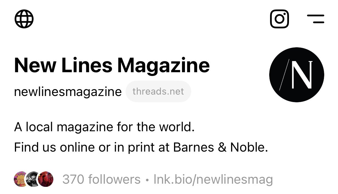 New Lines Magazine on Twitter: "Team Threads or Team Twitter? Keep up with New Lines either way ...