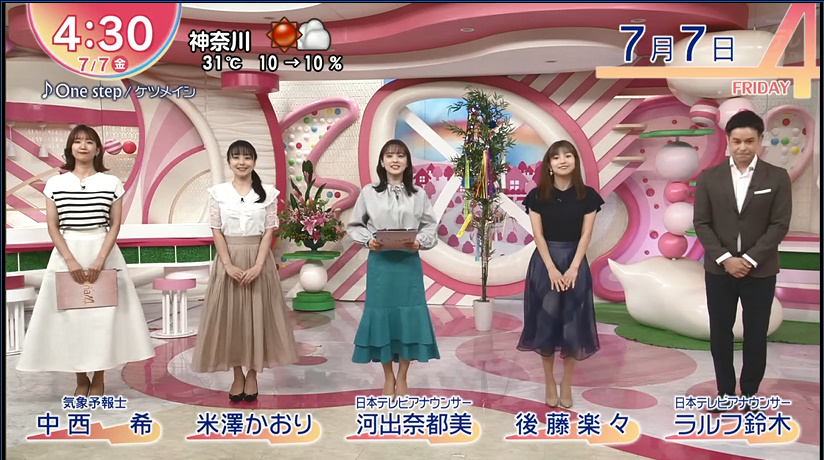 tvmaniaZERO on Twitter: "2023/07/07 #おはよん #中西希 さん #米澤かおり さん #河出奈都美 アナ #後藤楽々 さん #ラルフ鈴木 アナ https ...