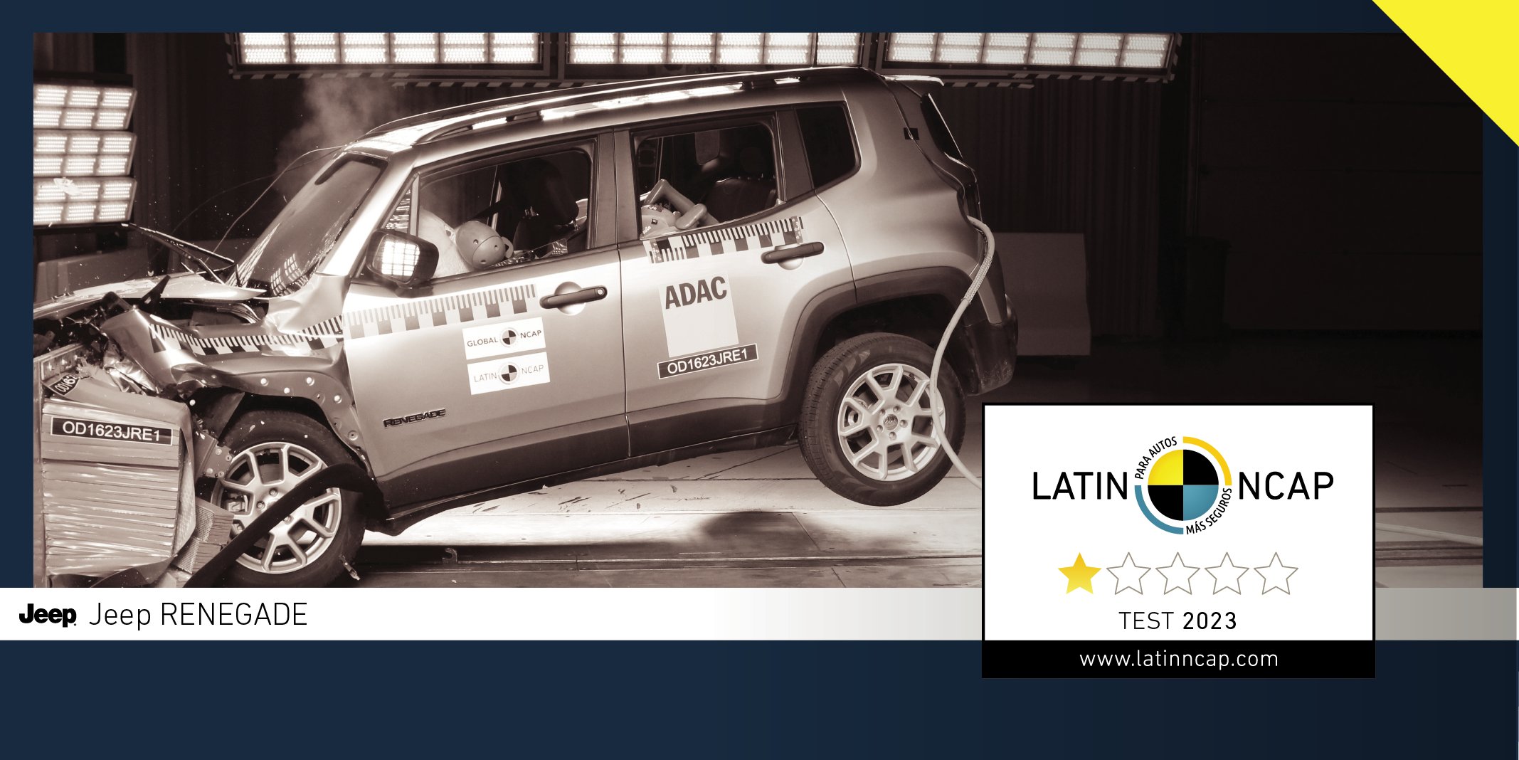 Latin NCAP on Twitter: "El #Jeep #Renegade, producido en Brasil alcanzó una estrella. El ...