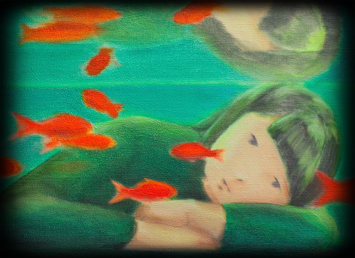 Reijinsha Gallery On Twitter 77菅野静香「riverside River」の最終日です。1700閉廊 菅野さんも在廊です。 暑さから逃れたひととき。金魚を 