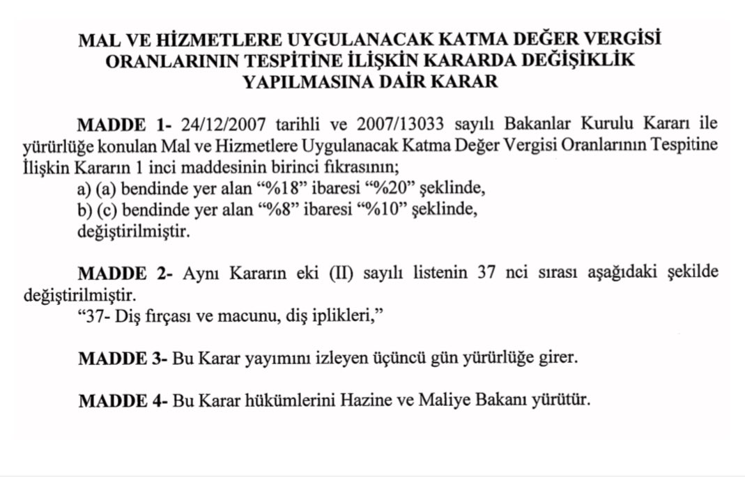 Erol Şahin on Twitter: "KDV Zammı geldi ‼️ Yani iğneden ipliğe her şeyin fiyatı artacak… 📌%18 ...
