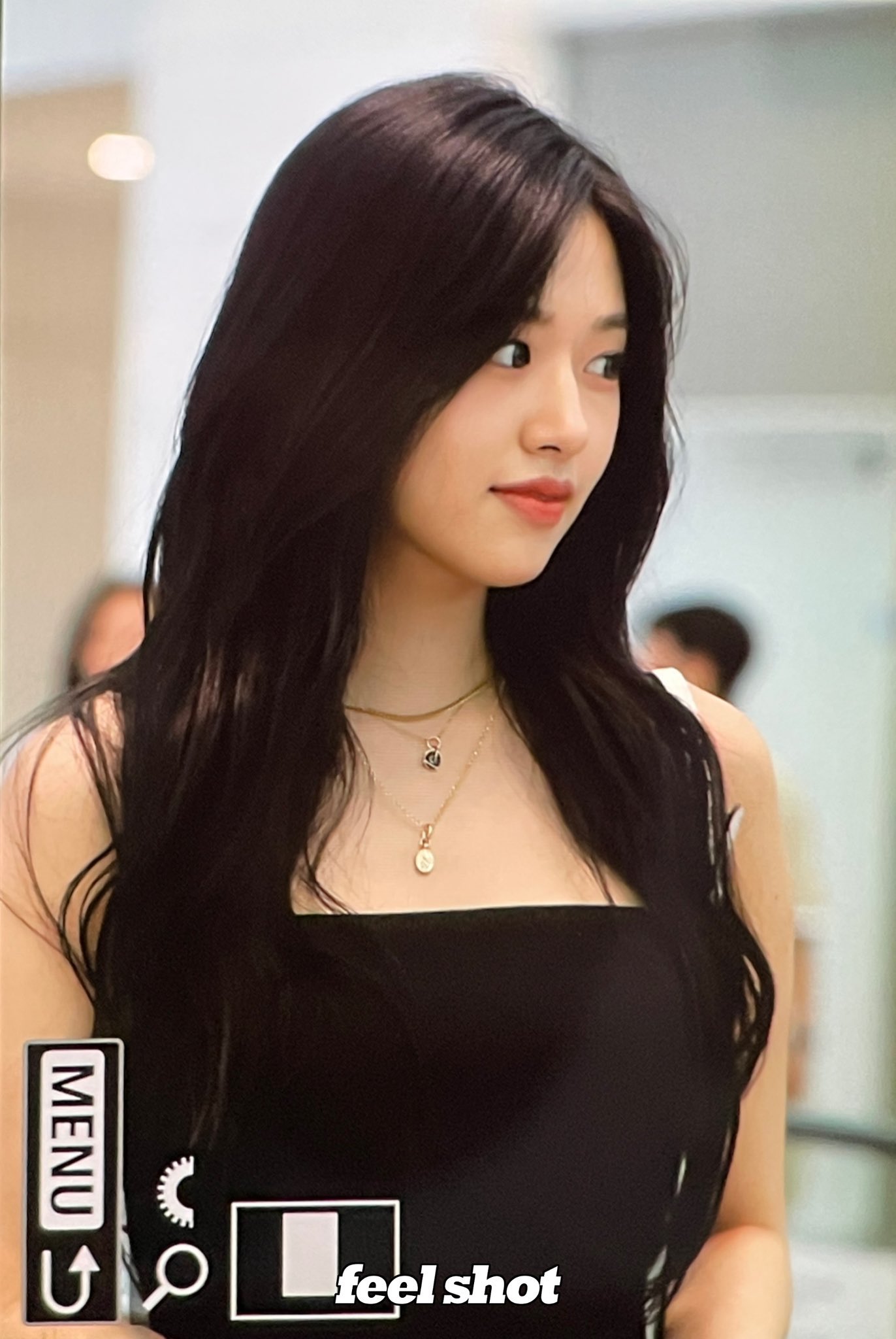 for annyeongz. on Twitter: "no bangs yujin with the pretty black dress, her dimples and her ...