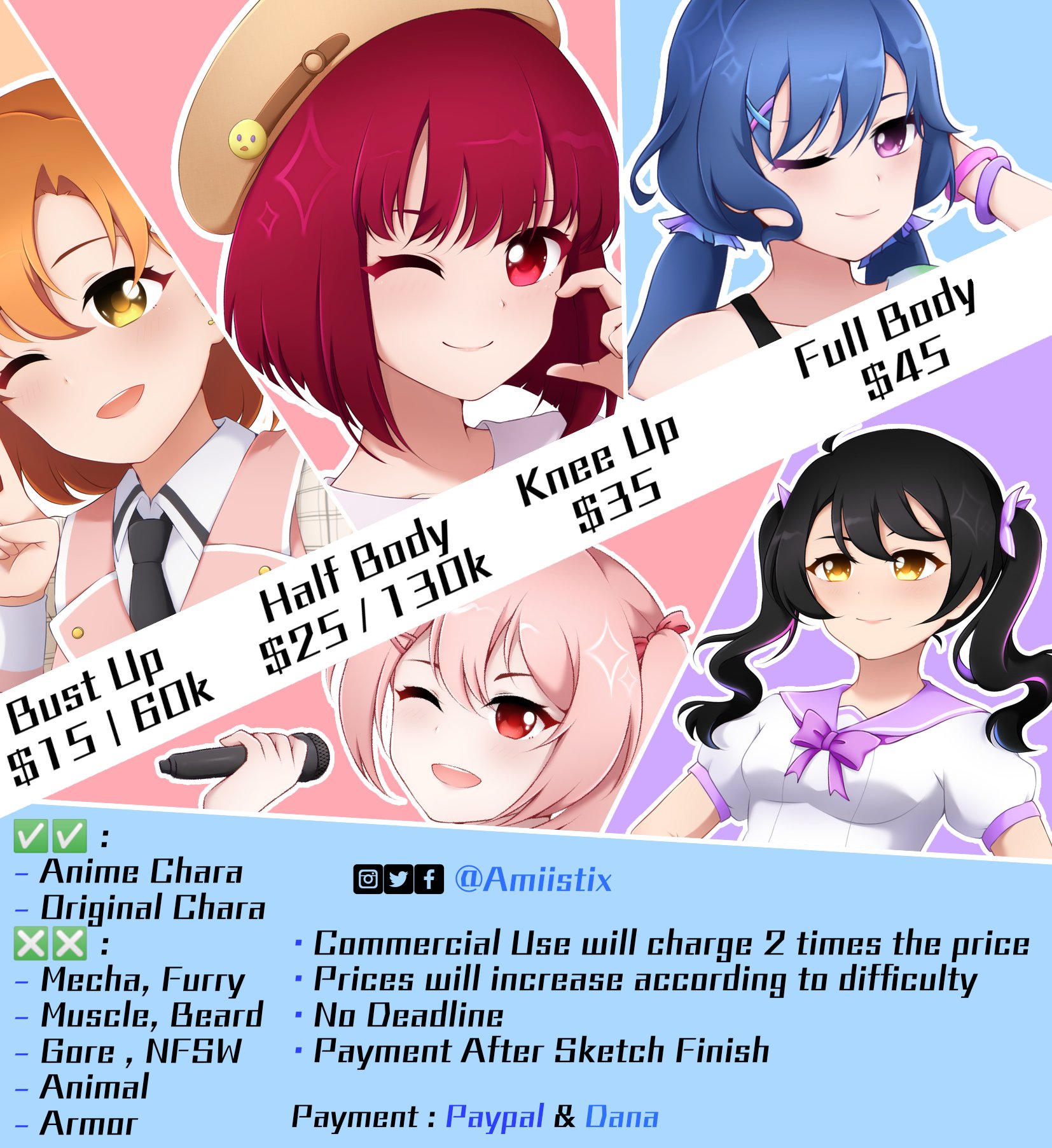 Amii - COMMISSION OPEN 1/3 on Twitter: "Retweet are really appreciated Hello! If you're looking ...