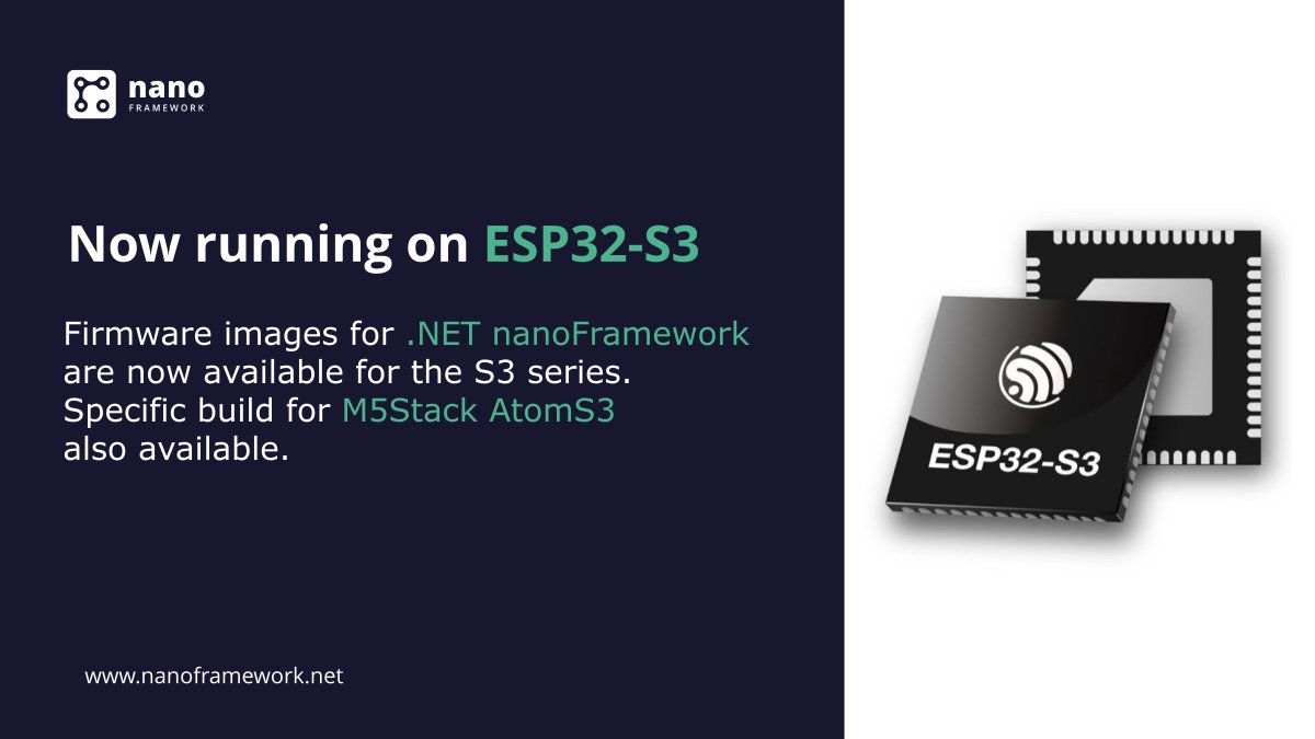 Net Nanoframework On Twitter 🚀 Support For Espressifsystem Esp32 S3 1342