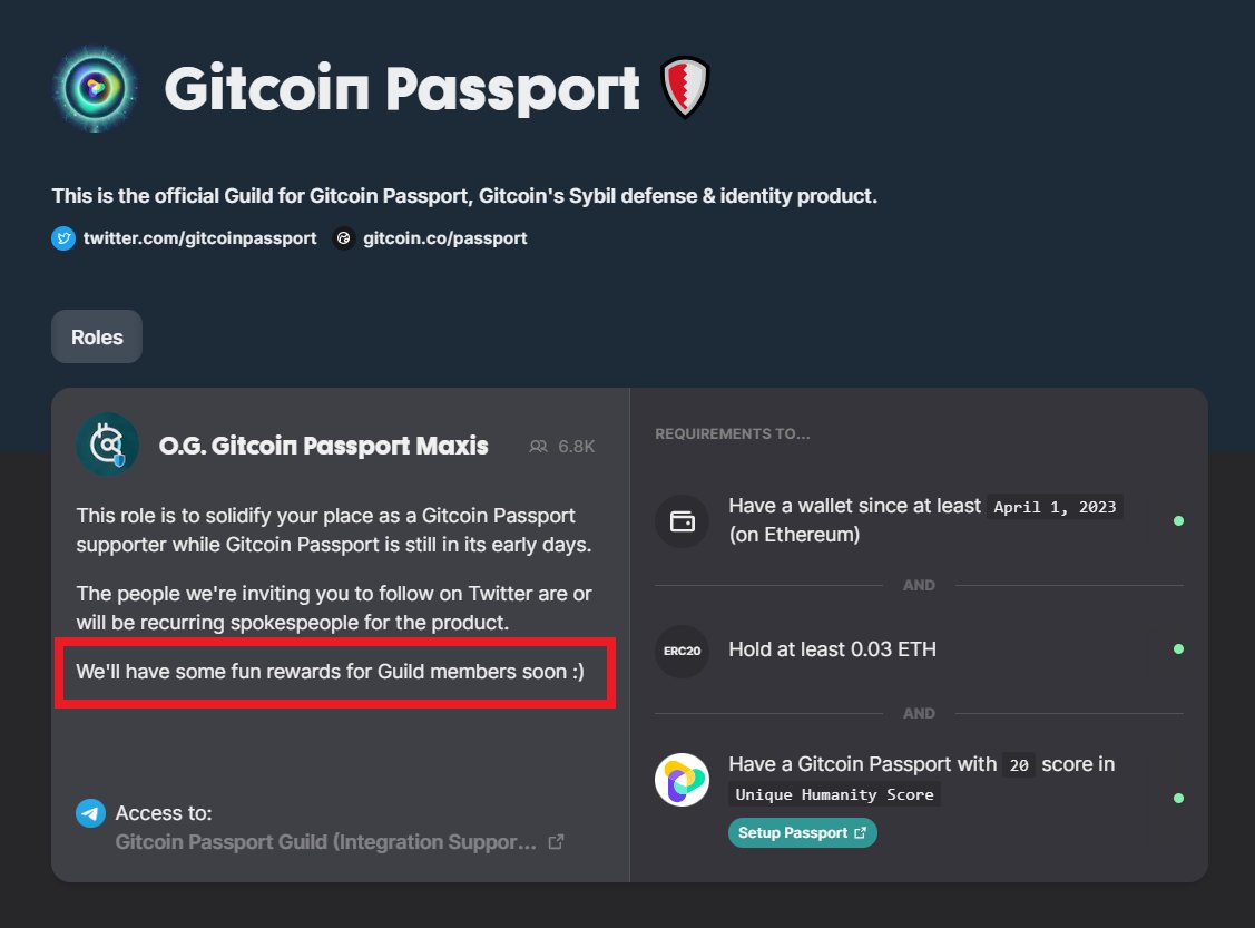 CryptoDuck 🔴 on Twitter: "Gitcoin Passport x @guildxyz 👉 https://t.co/0eUnekDeWG -- We'll have ...
