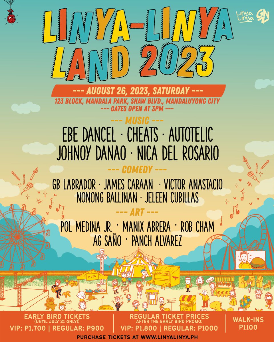 Linya-Linya on Twitter: "🌟 LINYA-LINYA LAND 2023 IS HERE! 🌟 Come one, come all to a fun and ...