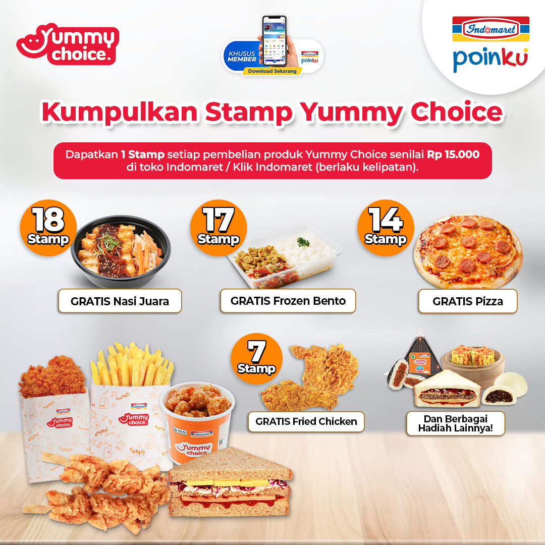 Indomaret on Twitter: "Khusus Member Indomaret Poinku 📢 Kumpulkan Stamp Yummy Choice dan ...