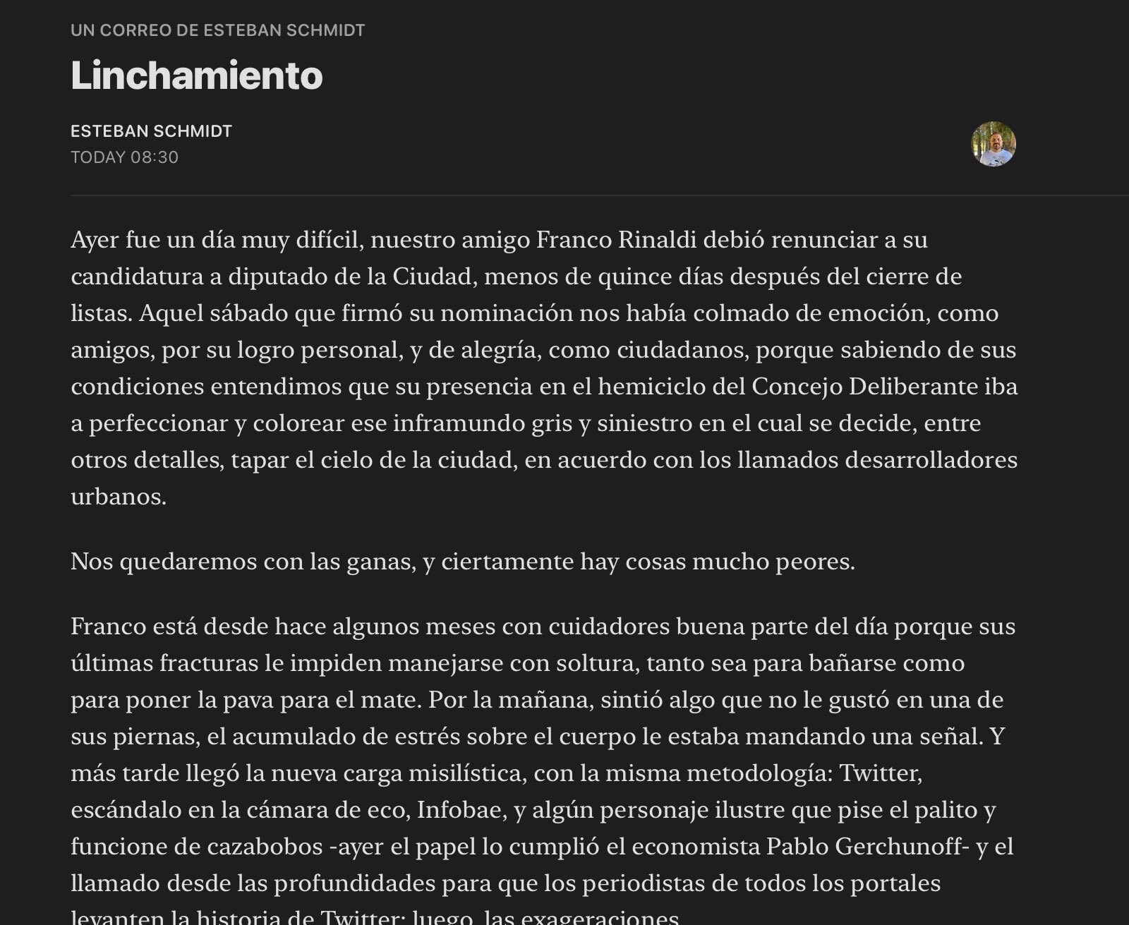 Gustavo Noriega on Twitter: "Me habría gustado escribir esto pero lo cierto es que lo escribió ...