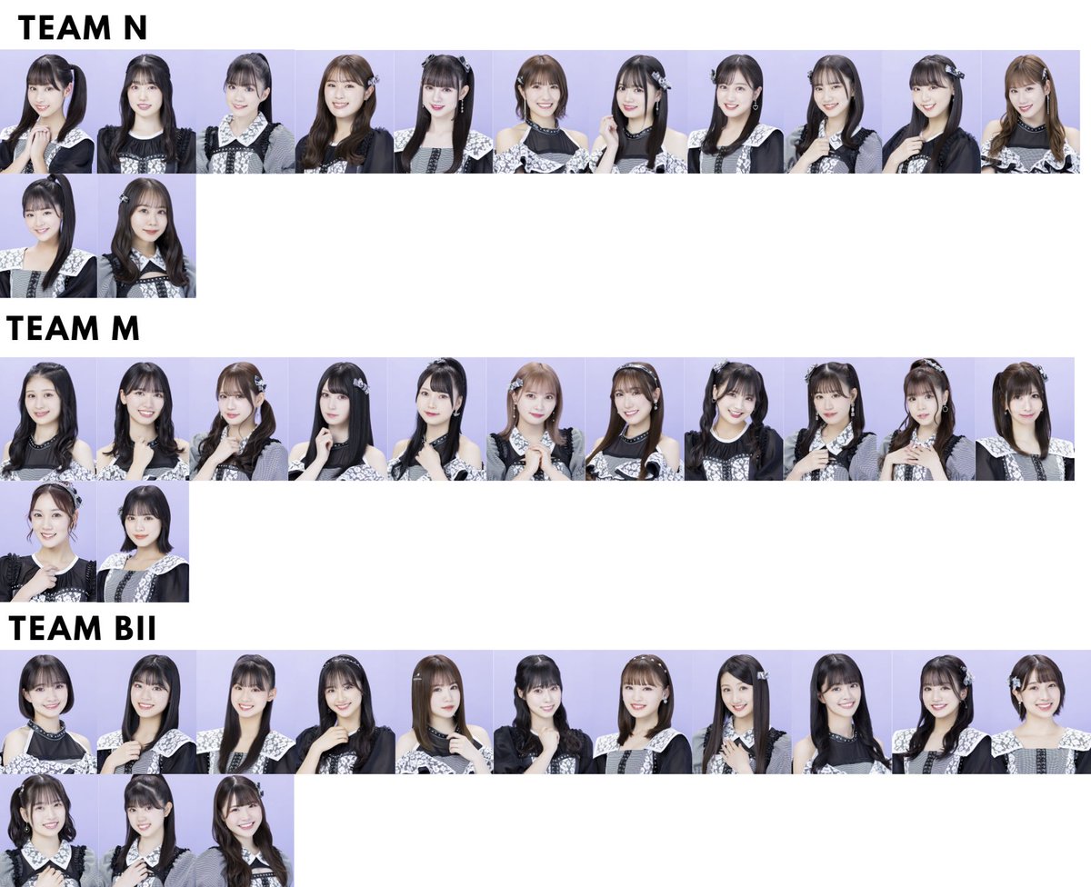 ⁴⁸ on Twitter: "NMB48 announces Team Shuffle! - Team N - Hirayama Mai (Captain) Tanaka Yukino ...
