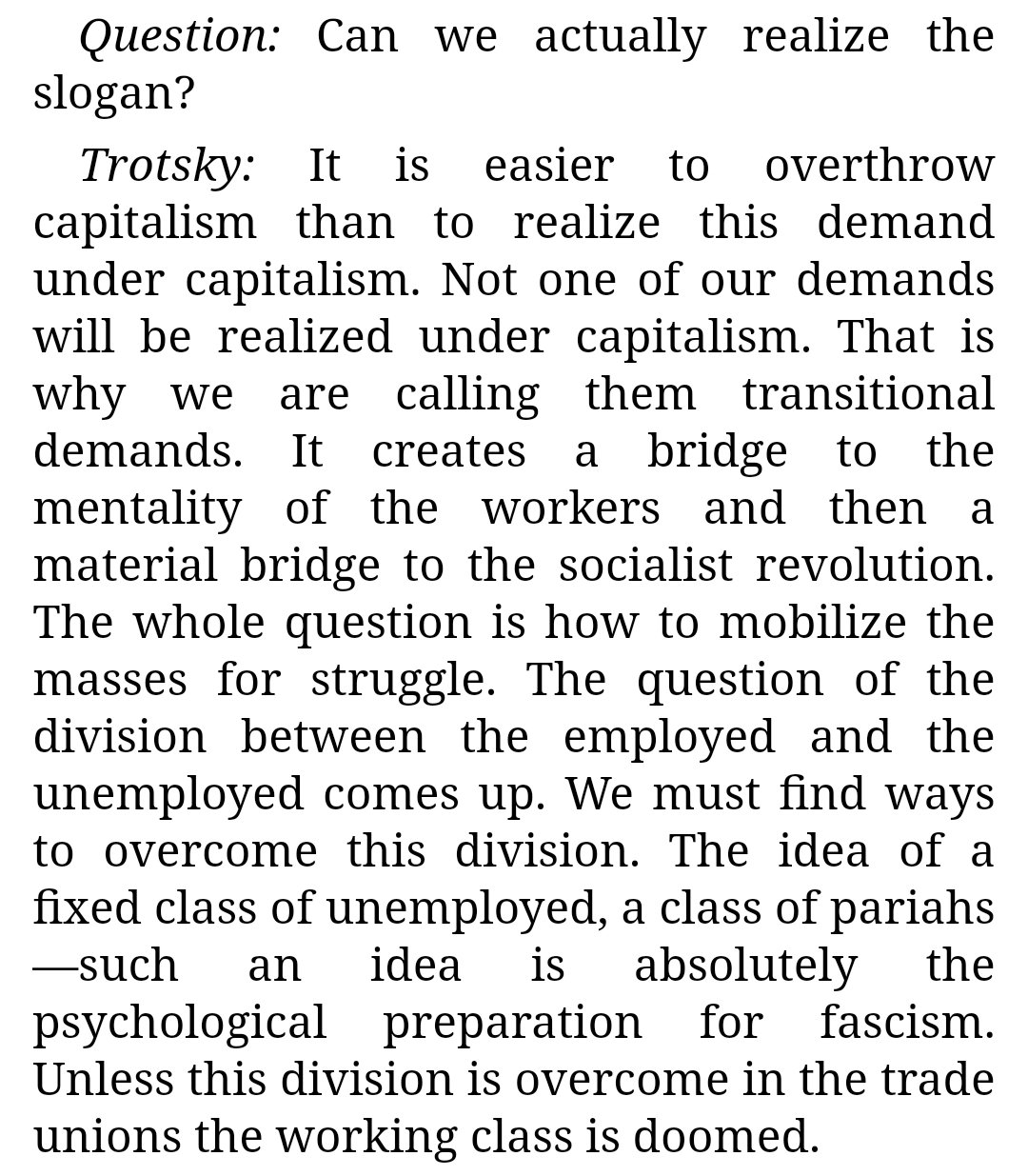 Leon Trotsky on Twitter: "Some transitional program essentials here. https://t.co/lAmnzTHA1e ...