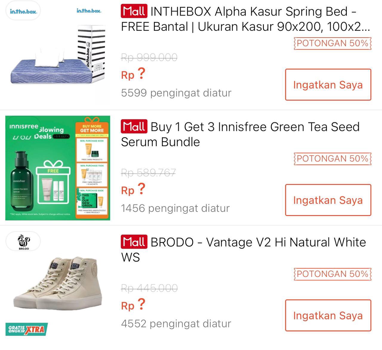 BerburuSale - Base Diskon Kukka on Twitter: "Flash Sale Rp1 ⏰ 12:00 WIB INTHEBOX Alpha Kasur ...