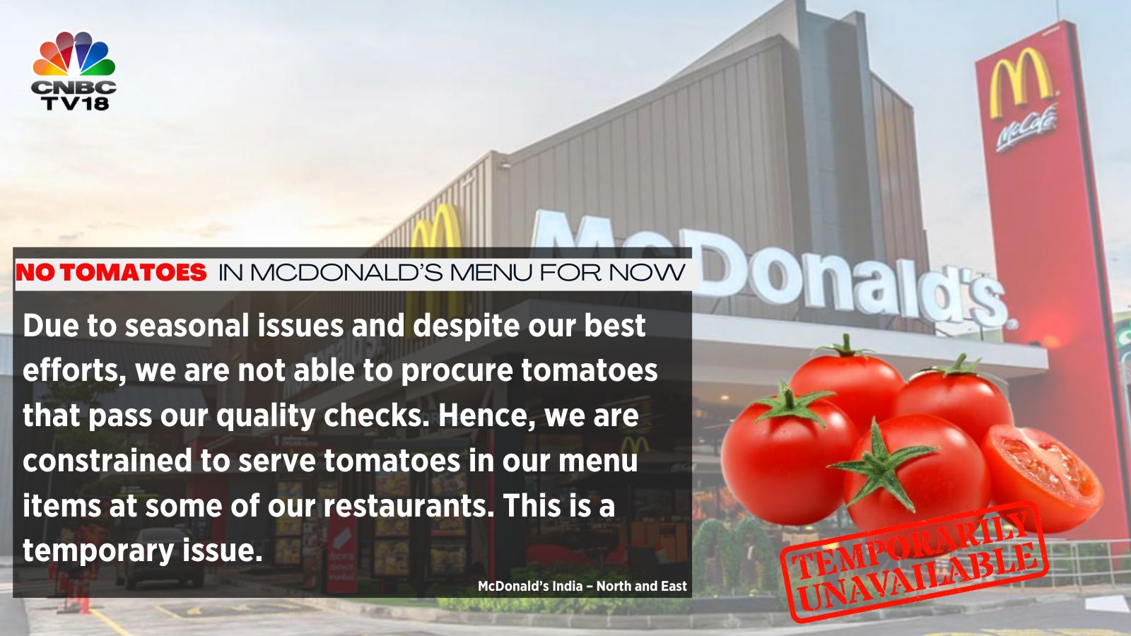 Cnbc Tv18 On Twitter Mcdonalds India North And East Stops Serving