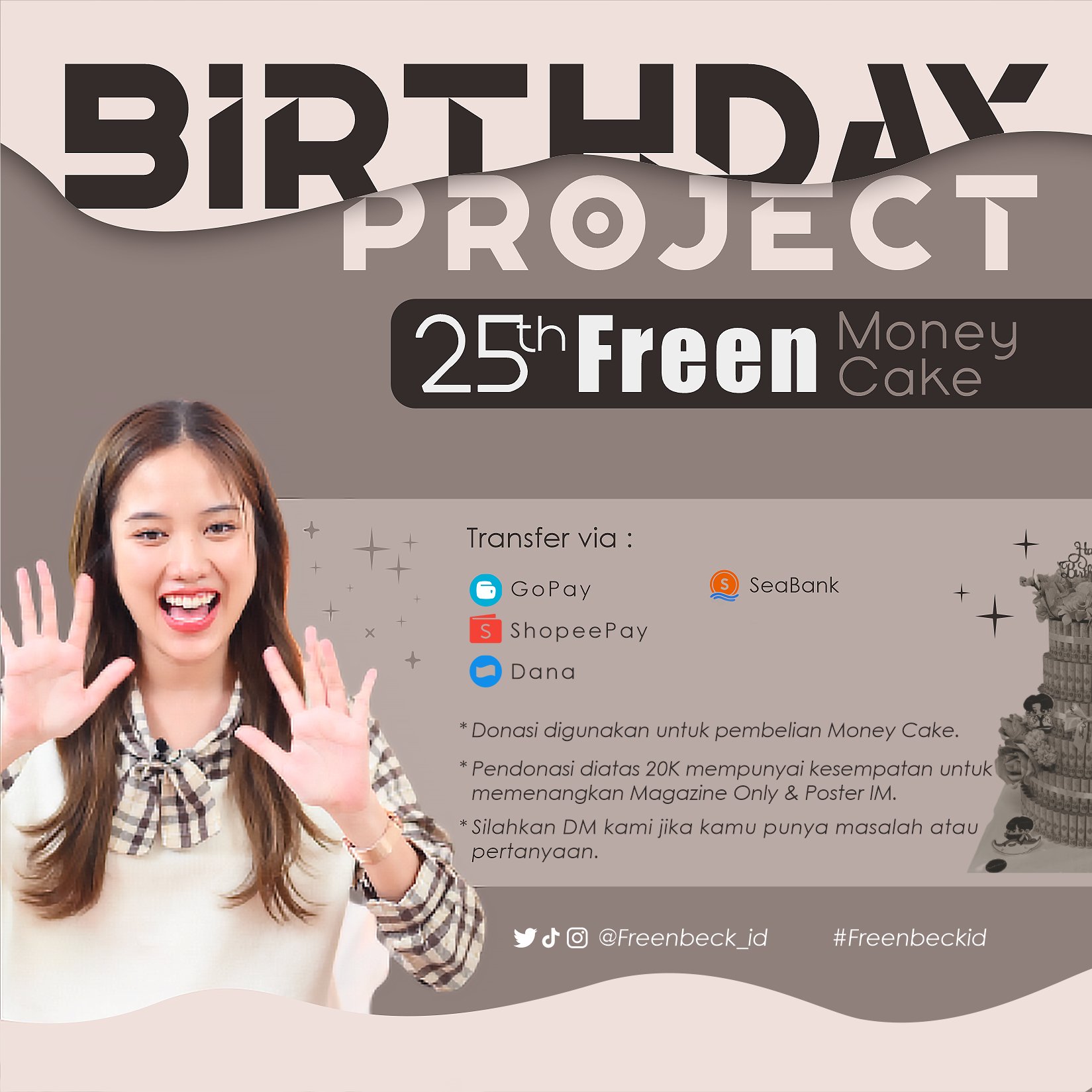 FreenBeck Indonesia 🇮🇩 on Twitter: "🌷𝐅𝐑𝐄𝐄𝐍'𝐒 𝐁𝐈𝐑𝐓𝐇𝐃𝐀𝐘 𝐏𝐑𝐎𝐉𝐄𝐂𝐓 🌷 Halo, kita buka donasi buat ...