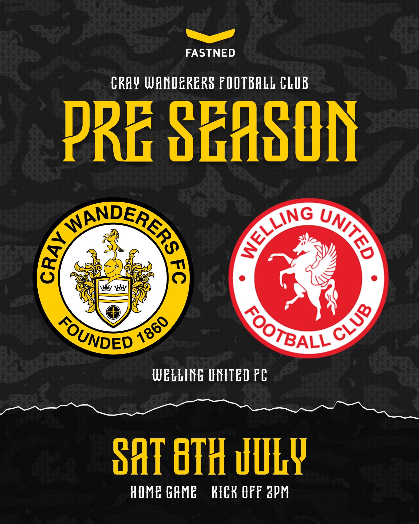 Cray Wanderers FC on Twitter: "Pre-Season Friendly - @OfficialWands vs. @wellingunited - Sat 8th ...