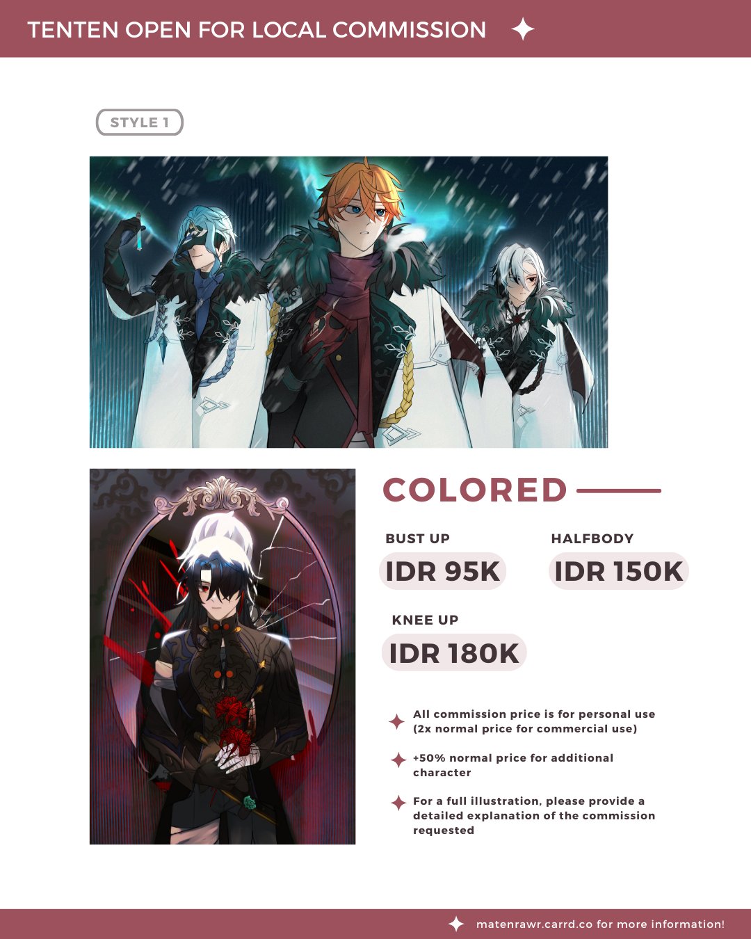 tenten | open comms on Twitter: "[RTs are very appreciated] Halo semuanyaa, aku lagi open ...