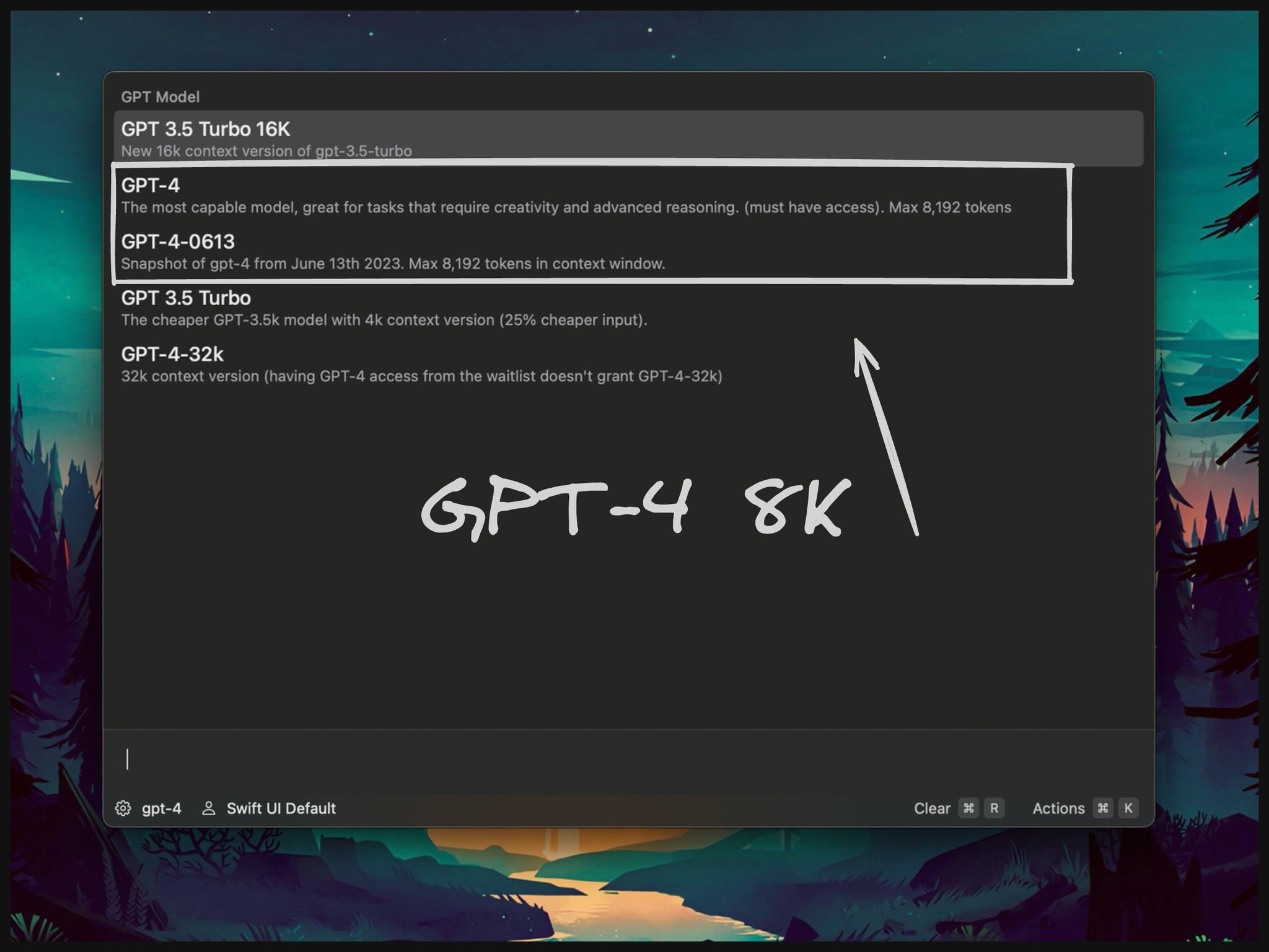 Andrej ⚡️ on Twitter: " GPT-4 models with 8K context window are now available in Beam (1.0.15 ...
