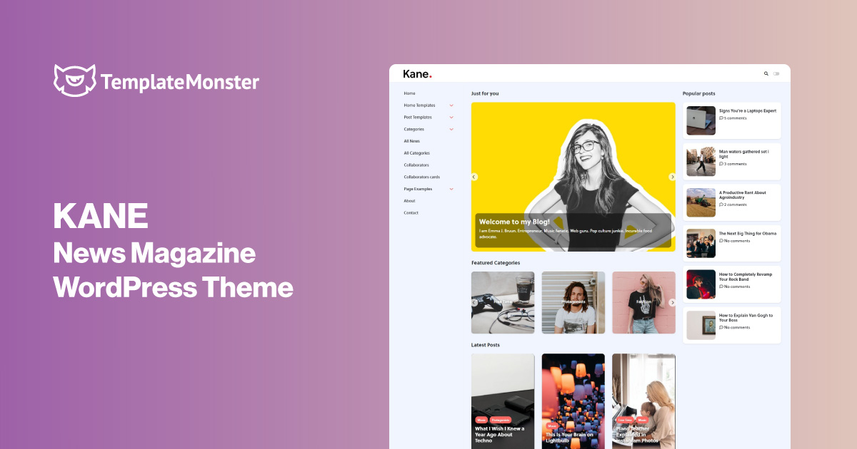 Rams Themes on Twitter: "If you are looking for a theme for your blog or magazine, KANE is a new ...