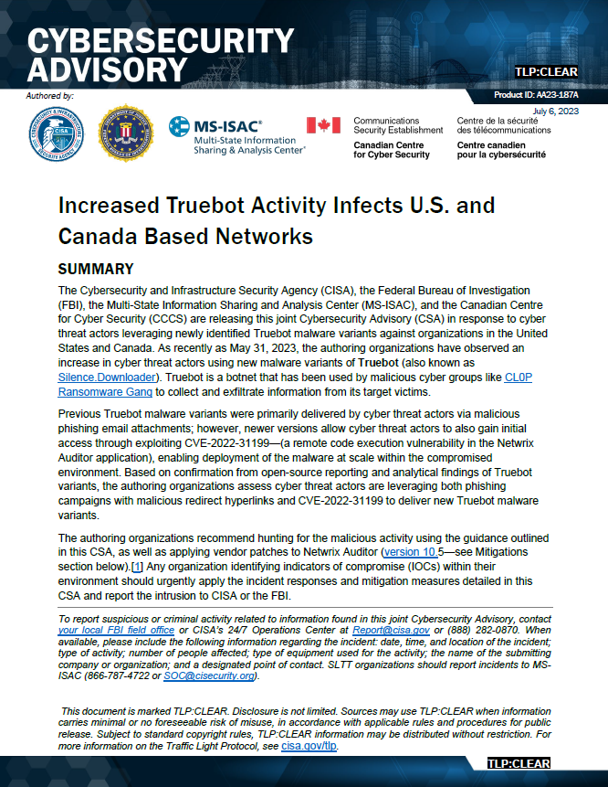 Daily Dark Web On Twitter Increased Truebot Activity Infects U S And